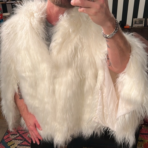 Haus of Fluff | Jackets & Coats | White Faux Fur Coat With Open Arms By ...
